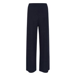 Stoffhose Kaffe "Strickhose KAedith", Damen, Gr. S, N-Gr, blau (midnight marine), Obermaterial: 55% Baumwolle CO. 45% Polyester PES., Hosen Stoffhose