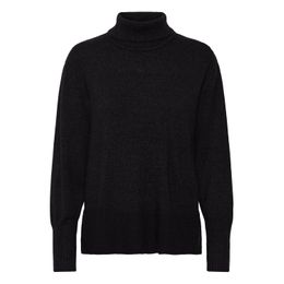 Strickpullover Pulz Jeans "Strickpullover PZSTEFFI", Damen, Gr. L, schwarz (schwarz beauty), Obermaterial: 50% Viskose CV. 27% Nylon NY. 23% Polyester PES., Pullover Strickpullover