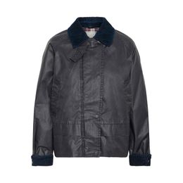 Wintermantel Ichi "Jacke IHGANILO", Damen, Gr. 38, gr&uuml;n (schwarz navy), Obermaterial: 53% Baumwolle CO. 47% Polyester PES., M&auml;ntel Wintermantel
