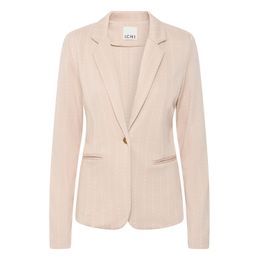 Blusenblazer Ichi "Blazer IHRUTI", Damen, Gr. L, blau (doeskin), Obermaterial: 68% Viskose Birla Livaeco CV Livaeco. 14% Polyester PES. 13% Polyamid PA. 5% Elasthan EL., Blazer Blusenblazer