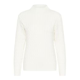 Strickpullover Kaffe "Strickpullover KArachel", Damen, Gr. XL, wei&szlig; (chalk), Obermaterial: 53% Viskose CV. 28% Polyester PES. 19% Nylon NY., Pullover Strickpullover