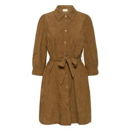 Midikleid Kaffe "Kleid KAvera", Damen, Gr. 42, N-Gr, beige (toasted coconut cc), Obermaterial: 90% Polyester PES. 8% Polyamid PA. 2% Elasthan EL., Kleider Midikleid