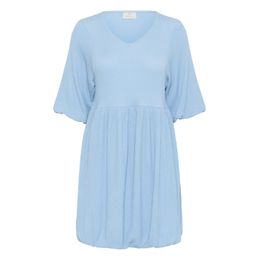 Jerseykleid Kaffe "Jerseykleid KAnani", Damen, Gr. M, N-Gr, blau (soft chambray), Obermaterial: 95% Polyester Pol. recyc.. 5% Elasthan EL., Kleider Jerseykleid