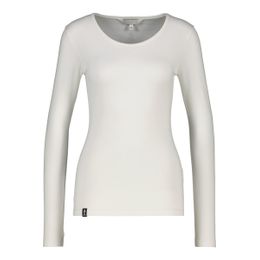 alife and kickin Langarmshirt ALIFE & KICKIN, Damen, Gr. L, brilliant wei&szlig;, 95% Baumwolle, 5% Elasthan, Rundhals, Shirts Langarmshirt