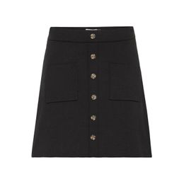 Midirock Ichi "Casual IHKETTY", Damen, Gr. L, schwarz, Obermaterial: 80% Baumwolle CO. 18% Polyamid PA. 2% Elasthan EL., R&ouml;cke
