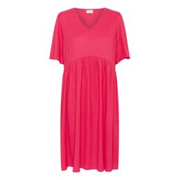 Jerseykleid Kaffe "Jerseykleid KAmolly", Damen, Gr. 34, N-Gr, rot (raspberry), Obermaterial: 98% Polyester PES. 2% Elasthan EL., Kleider Jerseykleid