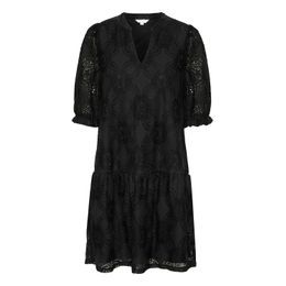 Midikleid Culture "Kleid CUhenriette", Damen, Gr. L, N-Gr, schwarz, Obermaterial: 70% Polyamid PA. 30% Baumwolle CO., Kleider Midikleid