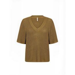 Strickpullover soyaconcept "Soya Concept Sweater SC-FELIZIA", Damen, Gr. L, 7120 butternut, Obermaterial: 58% Polyacryl, 26% Baumwolle, 16% Polyamid, Pullover Strickpullover