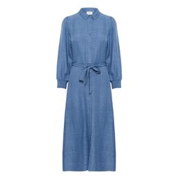 Midikleid Kaffe "Kleid KAellen", Damen, Gr. 34, N-Gr, blau (coronet blau c.), Obermaterial: 100% Polyester PES., Kleider Midikleid