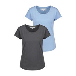 alife and kickin Rundhalsshirt ALIFE & KICKIN, Damen, Gr. L, irongate, fjord, 100% Baumwolle (Bio), Rundhals, Shirts Rundhalsshirt, leichtes Sommer-Top aus Bio-Baumwolle mit weitem U-Ausschnitt