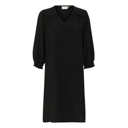 Midikleid Kaffe "Kleid KAlullu", Damen, Gr. 34, N-Gr, schwarz (schwarz deep), Obermaterial: 80% Viskose CV. 20% Nylon NY., Kleider Midikleid
