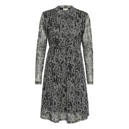 Jerseykleid Kaffe "Jerseykleid KAjohanne", Damen, Gr. XL, N-Gr, beige (major braun, schwarz leopard), Obermaterial: 95% Polyester PES. 5% Elasthan EL., Kleider Jerseykleid