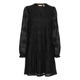 Midikleid Culture "Kleid CUINDEO", Damen, Gr. L, N-Gr, schwarz, Obermaterial: 70% Polyamid PA. 30% Baumwolle CO., Kleider Midikleid