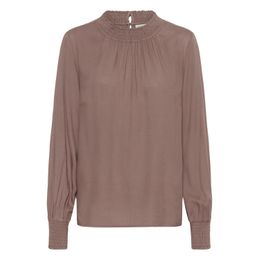 Langarmbluse Kaffe "Langarm-Bluse KAdina", Damen, Gr. 44, braun (deep taupe), Obermaterial: 100% Viskose LENZING ECOVERO CV LenzEcov., Blusen
