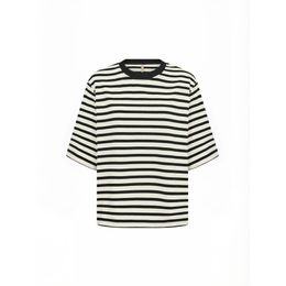 Kurzarmhemd soyaconcept "Soya Concept T-shirt SC-FIDELIA", Damen, Gr. M, Normalgr&ouml;&szlig;en, 9999c schwarz combi, Obermaterial: 100% Baumwolle, Hemden
