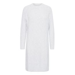 Midikleid B.Young "Kleid BYMEDI", Damen, Gr. M, N-Gr, wei&szlig; (marshmallow melange), Obermaterial: 98% Polyester PES. 2% Elasthan EL., Kleider Midikleid