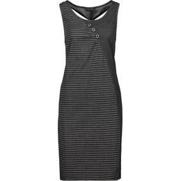 alife and kickin Sommerkleid ALIFE & KICKIN, Damen, Gr. M, Normalgr&ouml;&szlig;en, schwarz denim, 100% Lyocell, Rundhals, Kleider Sommerkleid