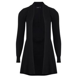 Strickjacke Fransa "Strickjacke FRZubasic", Damen, Gr. L, schwarz, Obermaterial: 80% Viskose CV. 20% Polyester PES., Strickjacken Strickjacke