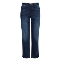 Regular-fit-Jeans Ichi "Jeans IHTWIGGY", Damen, Gr. 25, N-Gr, blau (dunkelblau), Obermaterial: 98% Baumwolle CO. 2% Elasthan EL., Jeans