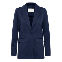 Blusenblazer B.Young "Blazer BYRIZETTA", Damen, Gr. 38, blau (copenhagen night), Obermaterial: 74% Polyester PES. 22% Viskose CV. 4% Elasthan EL., Blazer Blusenblazer