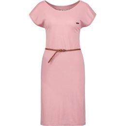alife and kickin Sommerkleid ALIFE & KICKIN, Damen, Gr. L, Normalgr&ouml;&szlig;en, rosa (mauve melange), 65% Baumwolle, 35% Polyester, Rundhals, Kleider Sommerkleid