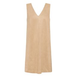 Midikleid Ichi "Kleid IHFINO", Damen, Gr. L, N-Gr, blau (travertine), Obermaterial: 97% Polyester PES. 3% Elasthan EL., Kleider Midikleid
