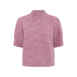 Strickpullover Kaffe "Strickpullover KAcuba", Damen, Gr. L, rosa (tulipwood melange), Obermaterial: 47% Polyacryl PAN. 35% Polyester PES. 13% Polyamid PA. 5% Wolle mw., Pullover Strickpullover