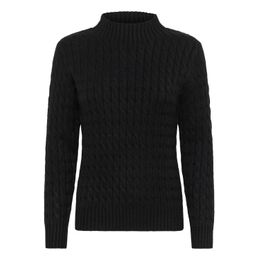 Strickpullover Kaffe "Strickpullover KArachel", Damen, Gr. XL, schwarz (schwarz deep), Obermaterial: 53% Viskose CV. 28% Polyester PES. 19% Nylon NY., Pullover Strickpullover