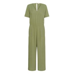 Jumpsuit Kaffe "Overall KAmilia", Damen, Gr. 34, N-Gr, gr&uuml;n (oil gr&uuml;n), Obermaterial: 70% Viskose CV. 30% Leinen LI., Overalls Jumpsuit