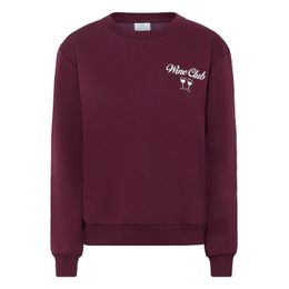 Sweatshirt Kaffe "Sweatshirt KAchateau", Damen, Gr. S, rot (port royale), Obermaterial: 85% Baumwolle CO. 15% Polyester PES., Sweatshirts Sweatshirt