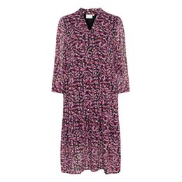 Midikleid Kaffe "Kleid KAsilja", Damen, Gr. 34, N-Gr, bunt (sun, dried brush print), Obermaterial: 100% Polyester PES., Kleider Midikleid