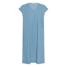 Midikleid Kaffe "Kleid BPditte", Damen, Gr. S, N-Gr, blau (medium blau chambray), Obermaterial: 100% Baumwolle CO., Kleider Midikleid