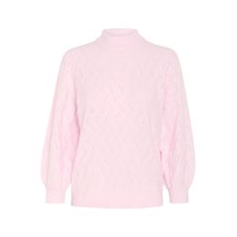 Strickpullover Kaffe "Strickpullover KArita", Damen, Gr. L, lila (lila snow), Obermaterial: 76% Polyacryl PAN. 21% Polyester PES. 3% Elasthan EL., Pullover Strickpullover