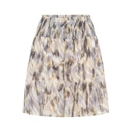 Midirock Kaffe "Rock KAvicki", Damen, Gr. 42, grau (grau graphic blur print), Obermaterial: 100% Polyester PES., R&ouml;cke
