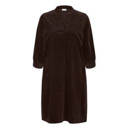 Midikleid Pulz Jeans "Kleid PZSALLY", Damen, Gr. M, N-Gr, braun (espresso), Obermaterial: 83% Baumwolle CO. 15% Viskose CV. 2% Elasthan EL., Kleider Midikleid