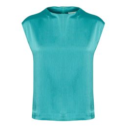 Blusentop Kaffe "Shirtbluse KArachel", Damen, Gr. 42, blau (teal), Obermaterial: 100% Polyester PES., Blusen Blusentop
