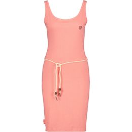 alife and kickin Blusenkleid ALIFE & KICKIN, Damen, Gr. L, Normalgr&ouml;&szlig;en, peach, 60% Baumwolle, 40% Polyester, Rundhals, Kleider Blusenkleid