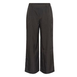 Stoffhose Kaffe "Hose KAkaren", Damen, Gr. 38, N-Gr, grau (grau pinstripe cc), Obermaterial: 90% Polyester PES. 7% Viskose CV. 3% Elasthan EL., Hosen Stoffhose