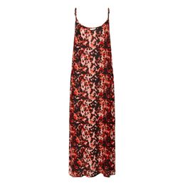 Midikleid Kaffe "Kleid KAthora", Damen, Gr. 38, N-Gr, rot (grenadine leopard print), Obermaterial: 100% Viskose LENZING ECOVERO CV LenzEcov., Kleider Midikleid