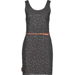 alife and kickin Blusenkleid ALIFE & KICKIN, Damen, Gr. L, Normalgr&ouml;&szlig;en, grau (schwarz denim), 95% Baumwolle, 5% Elasthan, Rundhals, Kleider Blusenkleid