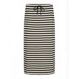 Midirock soyaconcept "Soya Concept Skirt SC-FIDELIA", Damen, Gr. L, 9999c schwarz combi, Obermaterial: 100% Baumwolle, R&ouml;cke