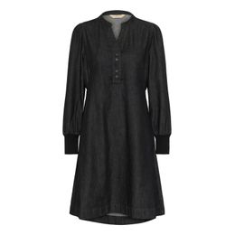 Jeanskleid Culture "Denimkleid CUhilka", Damen, Gr. L, N-Gr, schwarz (schwarz wash), Obermaterial: 90% Baumwolle CO. 10% Lyocell CLY., Kleider