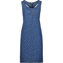 alife and kickin Sommerkleid ALIFE & KICKIN, Damen, Gr. L, Normalgr&ouml;&szlig;en, schwarz denim, 100% Lyocell, Rundhals, Kleider Sommerkleid