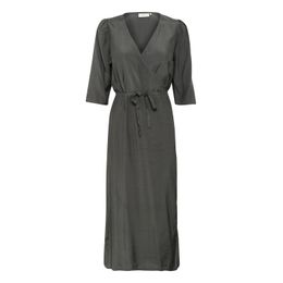 Midikleid Kaffe "Kleid KAmira", Damen, Gr. 34, N-Gr, schwarz (schwarz oyster), Obermaterial: 50% Viskose CV. 50% Viskose LENZING ECOVERO CV LenzEcov., Kleider Midikleid