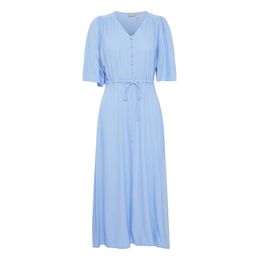 Midikleid Fransa "Kleid FRKAMMA", Damen, Gr. M, N-Gr, blau (hydrangea aop ms24 01e), Obermaterial: 100% Viskose CV., Kleider Midikleid