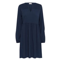 Midikleid Kaffe "Kleid KAlinda", Damen, Gr. 38, N-Gr, blau (midnight marine), Obermaterial: 100% Polyester PES., Kleider Midikleid