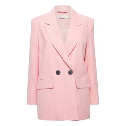 Blusenblazer B.Young "Blazer BYFVELENA", Damen, Gr. 34, pink (quartz pink), Obermaterial: 93% Viskose LENZING ECOVERO CV LenzEcov. 7% Polyester PES., Blazer Blusenblazer