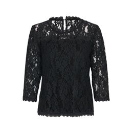 Kurzarmbluse Cream "Kurzarm-Bluse CRKit", Damen, Gr. L, schwarz (pitch schwarz), Obermaterial: 60% Nylon NY. 40% Baumwolle CO., Blusen
