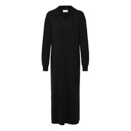 Midikleid Pulz Jeans "Kleid PZSARA", Damen, Gr. L, N-Gr, schwarz (schwarz beauty), Obermaterial: 80% Viskose CV. 20% Polyester PES., Kleider Midikleid