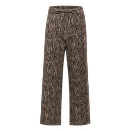 Regular-fit-Jeans Kaffe "Jeans KAleondra", Damen, Gr. 38, N-Gr, beige (feather gray, schwarz animal), Obermaterial: 98% Baumwolle CO. 2% Elasthan EL., Jeans